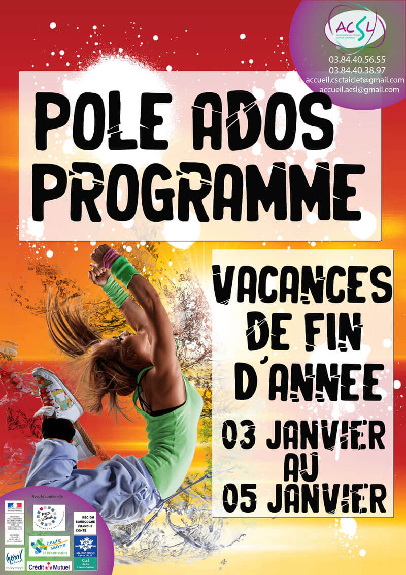 Programme des activités du Pôle Ados pour les vacances de fin d'année ...